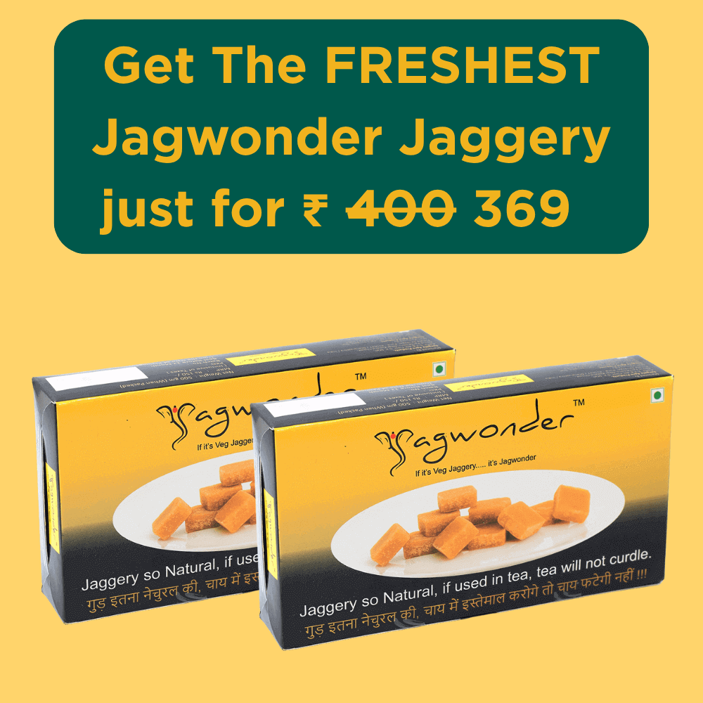 Jagwonder Jaggery Cubes 1 Kg in 5 gm cubes form ( 500GM 2 Packs )