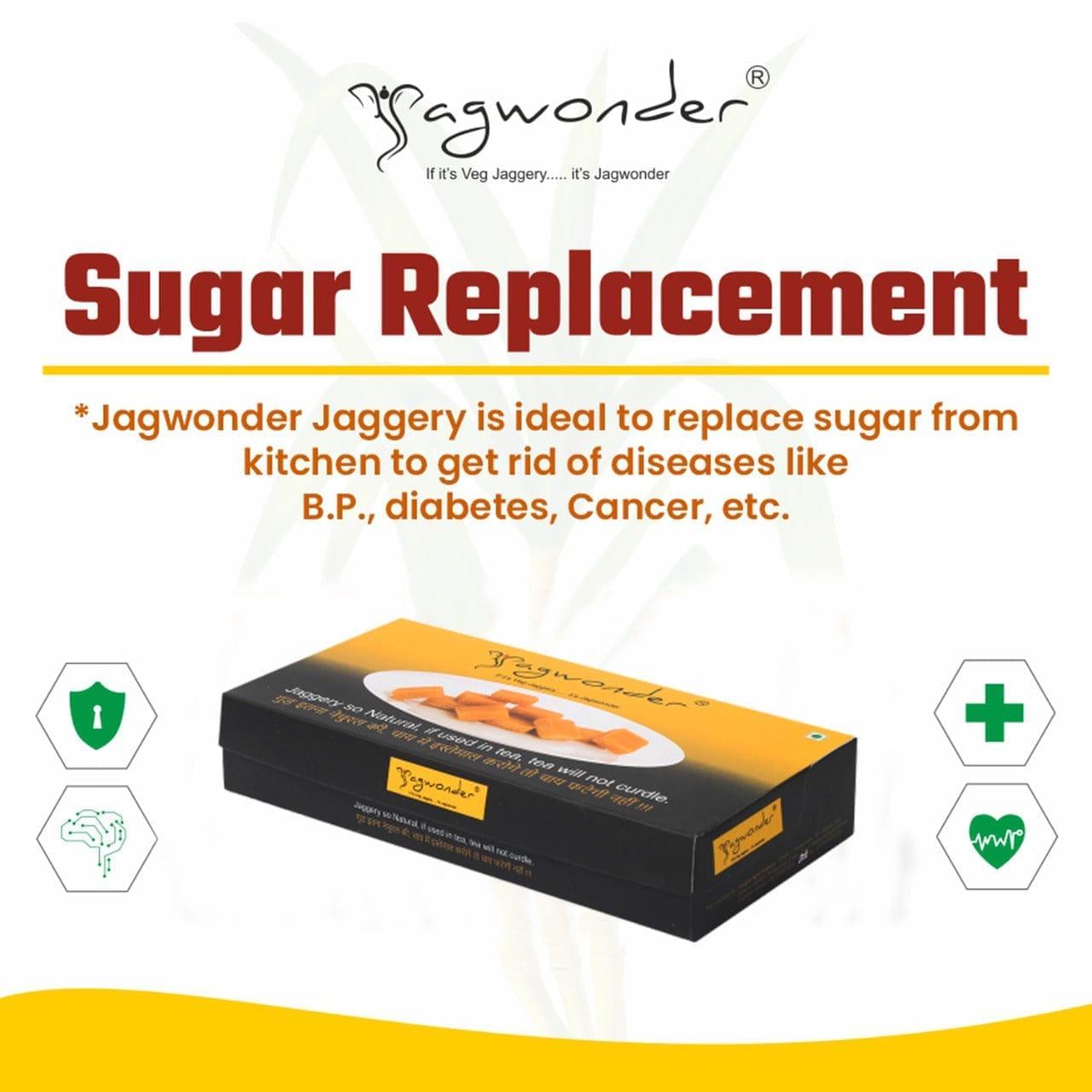 Jagwonder Jaggery Cubes 250 gm × 3 Pack in 5 gm Cubes form, 750gm